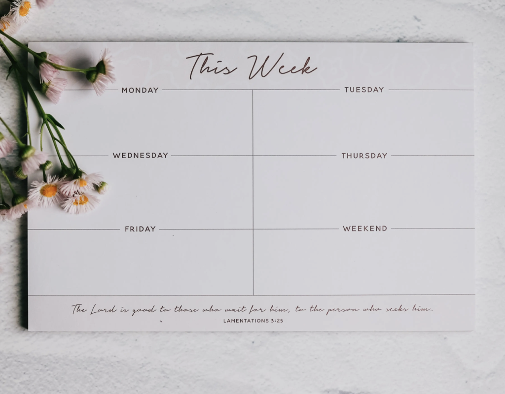 Weekly Overview Planner – Only Prettier Design